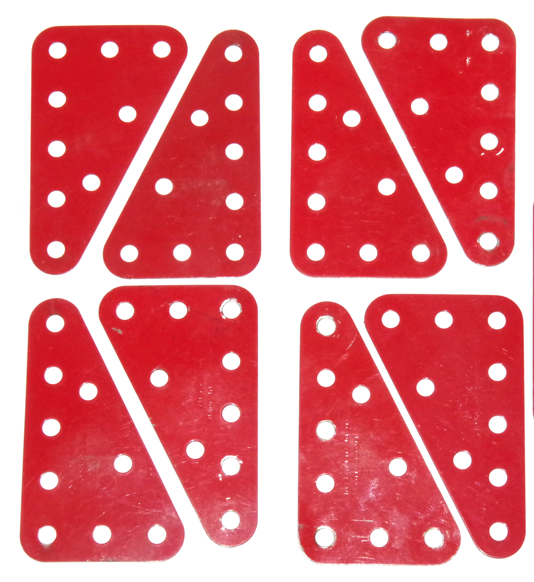 221 Flexible Triangular Plate 5x3 Light Red Original x8