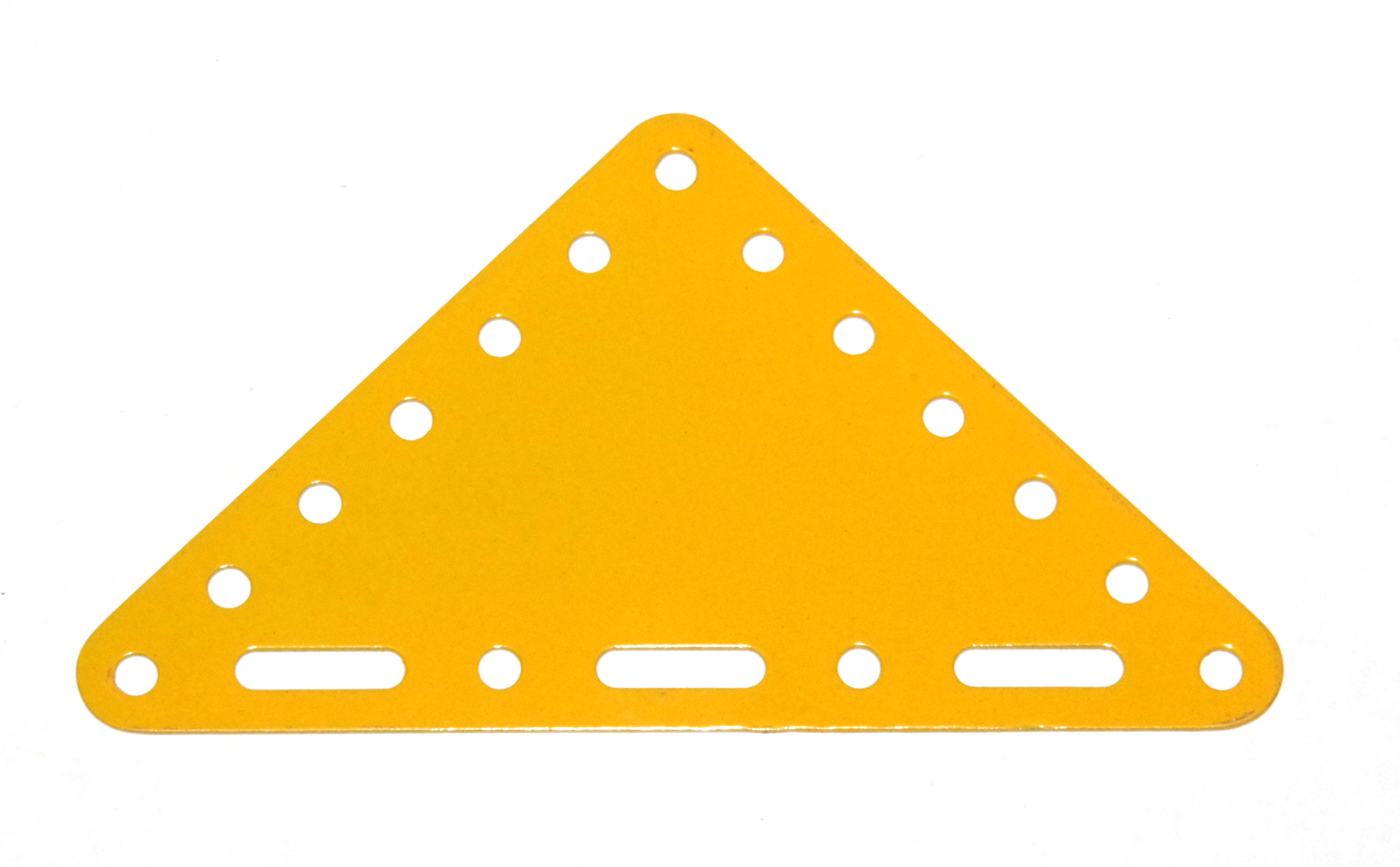 227b Flat Triangular Plate 7x7 UK Yellow