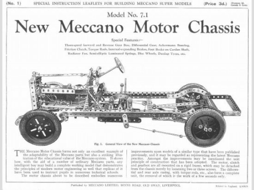 S01 Meccano Motor Chassis Reprint