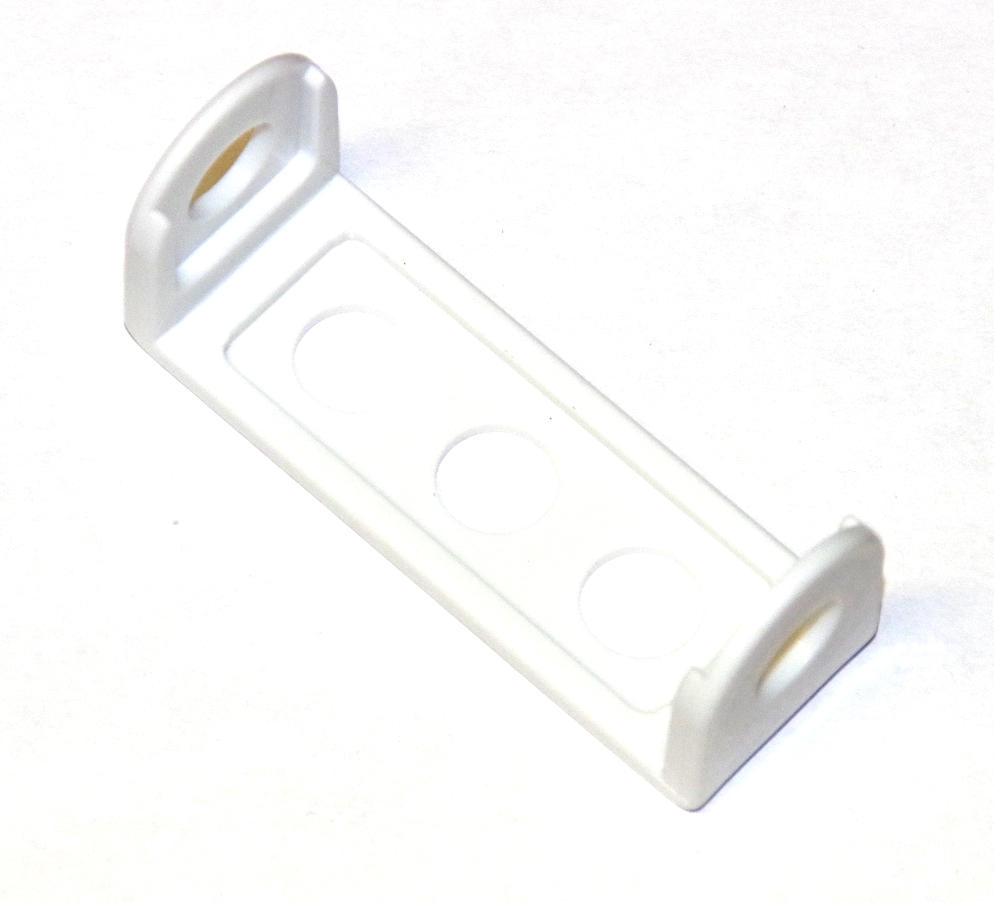 A531 Short Double Bracket 1x3x1 White Plastic Original