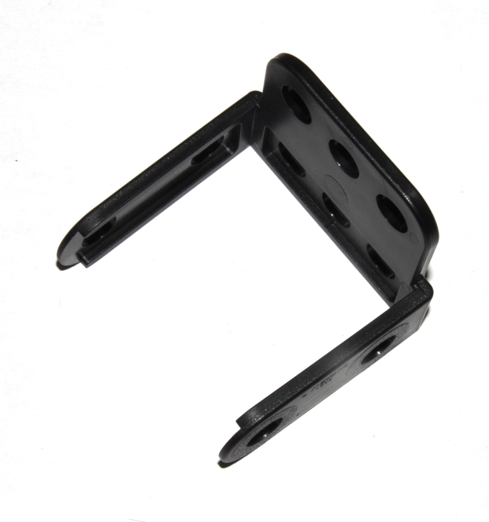 A562 Short Flanged Double Bracket 2x2x2 Black Plastic Original
