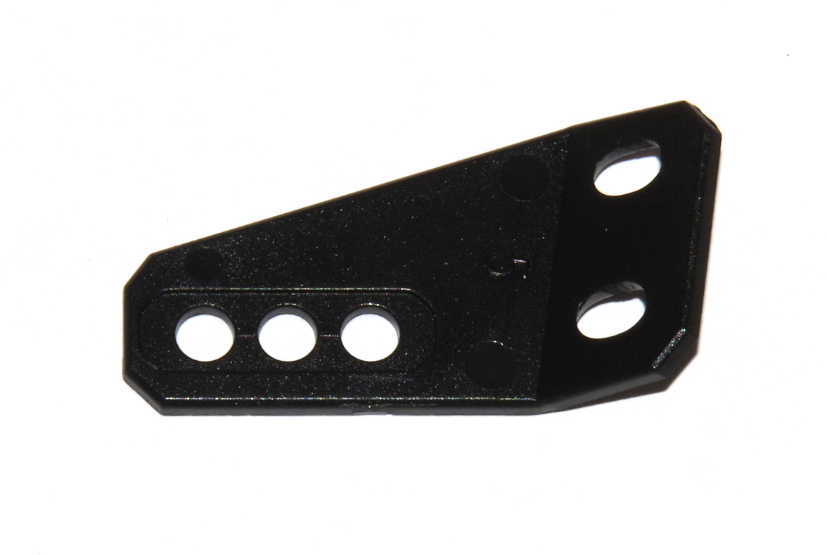 D072 Obtuse Bracket, 1¾" x 1" Right Hand Black Plastic Original