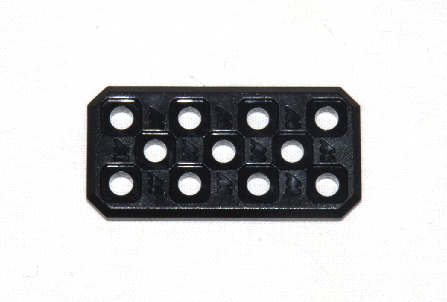 D103 Flat Plate 2" x 1" Black Plastic Original