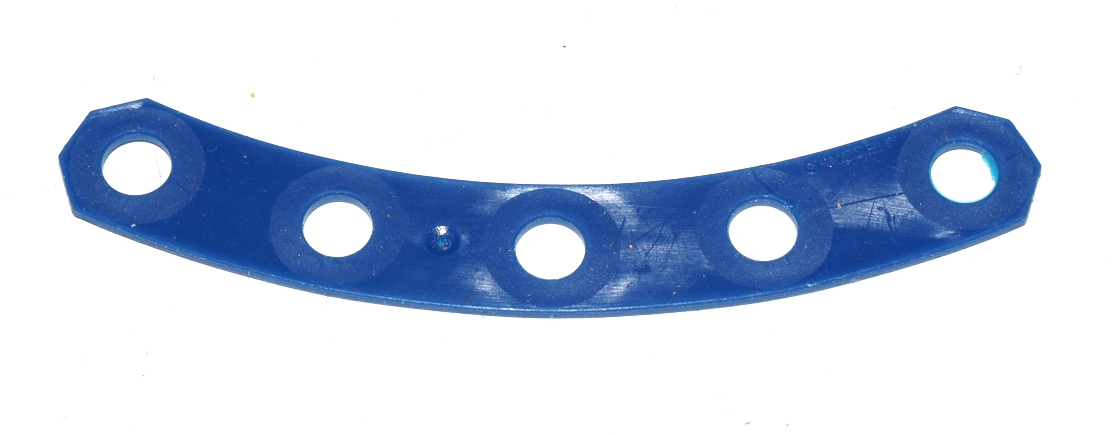 D111 Narrow Curved Plastic Flexible Strip 5 Hole Blue Original