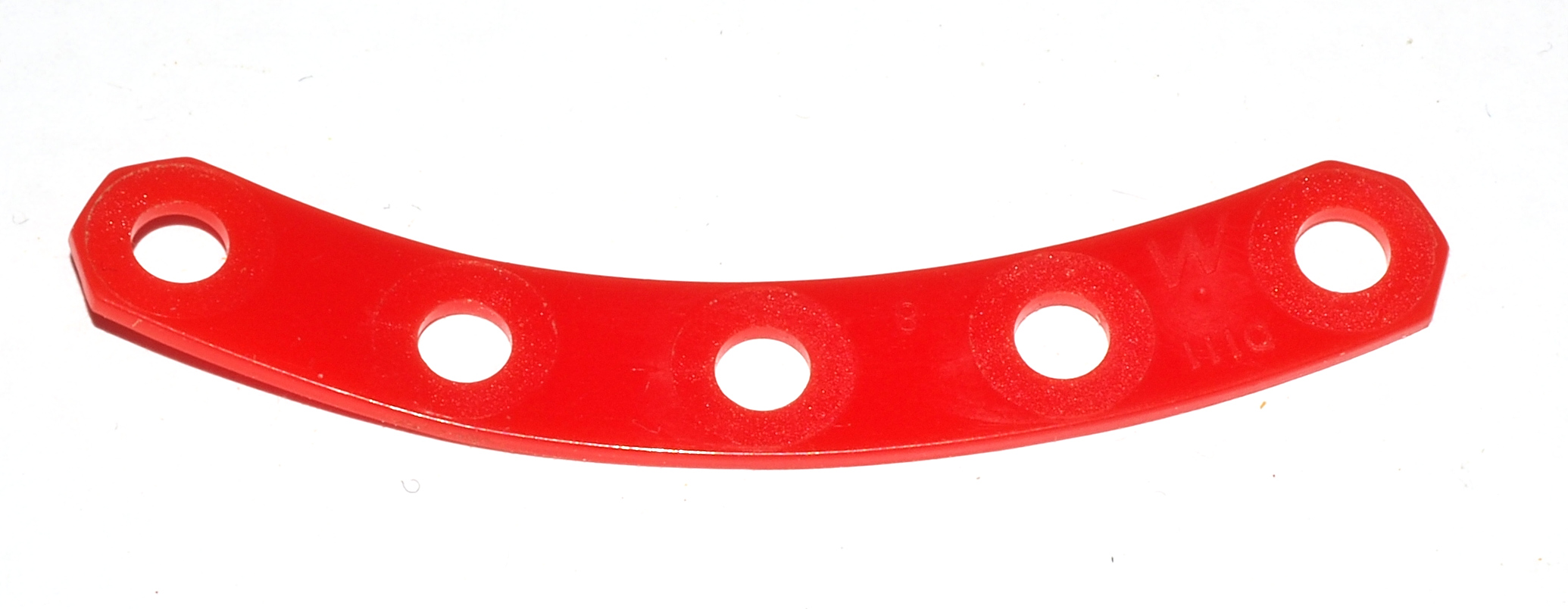 D111 Narrow Curved Plastic Flexible Strip 5 Hole Red Original