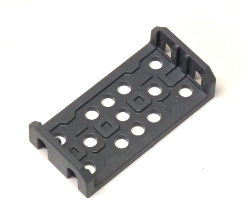 D490 Flanged Plate 2x4 Grey Plastic Original