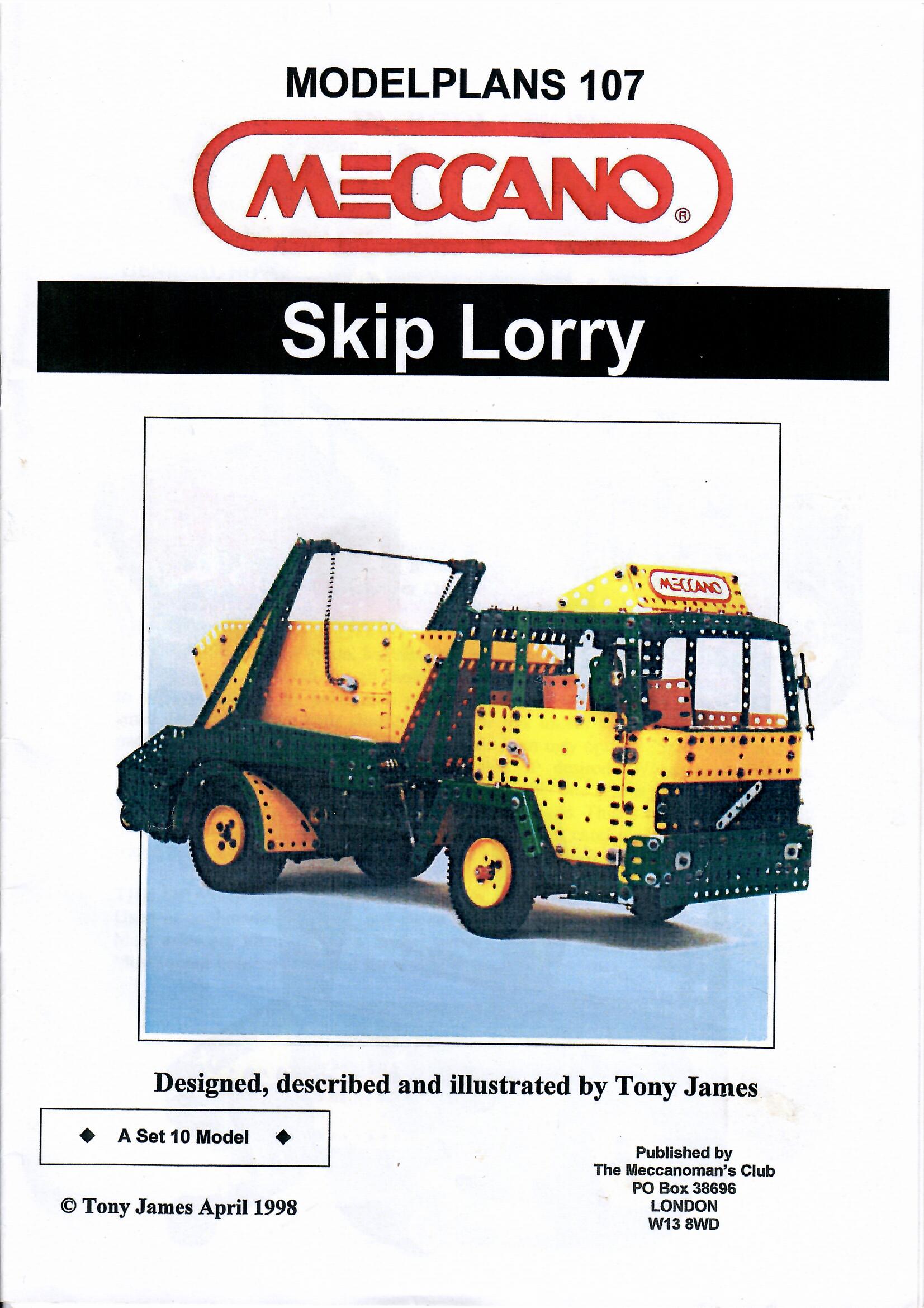 MP107 Skip Lorry Plan